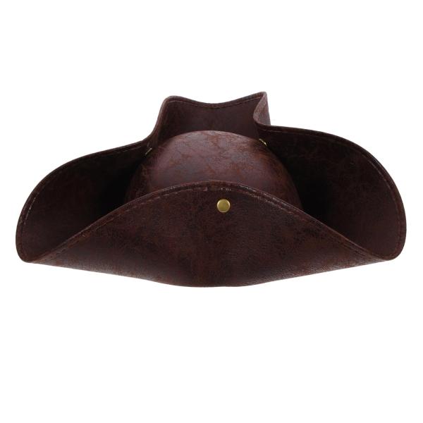 商品名:  NOLITOY Pirate Tricorne Hat Faux Leather Pirate Hat, Halloween Tricorn Hat for Costume Accessories Masquerade Cosp...