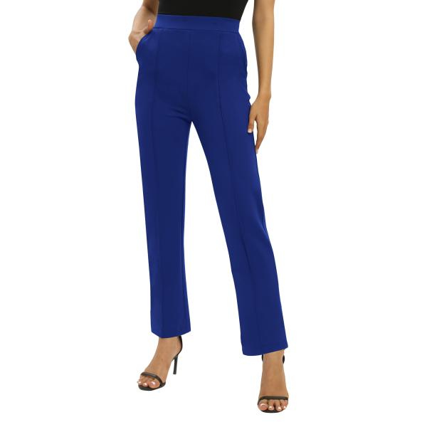 商品名:  EXCHIC Women's Office Straight Leg Work Pants Casual Slacks Elastic Waist Trousers with Pockets(XL, Royal Blue)ブラン...