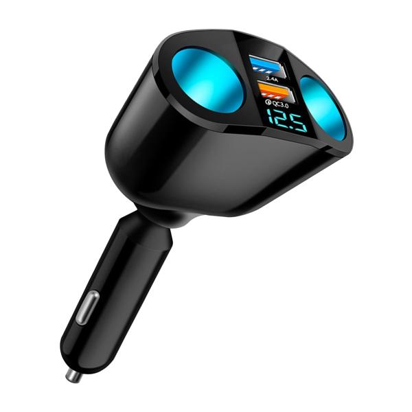 商品名:  Moioee Cigarette Lighter Splitter, USB 2.4A &amp; QC3.0 Type C with 2 Socket Cigarette Lighter Adapter, 12V/24V 12...