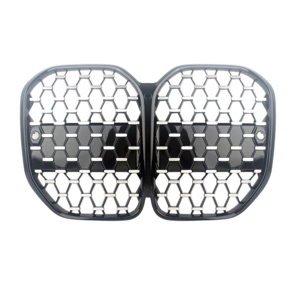 商品名:  Front Center Grille Grills Meteor Grille，Compatible For BMW G22 4-Series Coupe 2 Doors 420i 430i 435i M440i 2021+O...