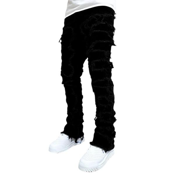 商品名:  MAEHARRT Stacked Jeans Men Ripped Jeans Slim Fit Skinny Patchwork Denim Pants Y2K Goth Harajuku Hip Hop Jeans Trou...
