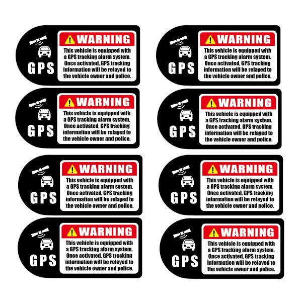 商品名:  8Pcs Warning GPS Tracking Stickers 4x2 Inch Alarm System GPS Tracking Device GOOYOGOO,Anti-Theft,Adsorbed on The I...