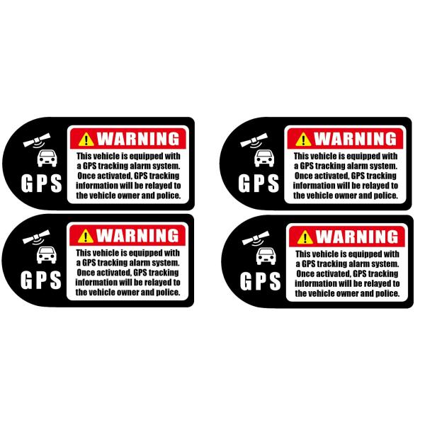 商品名:  4Pcs Warning GPS Tracking Stickers 4x2 Inch Alarm System GPS Tracking Device GOOYOGOO,Anti-Theft,Adsorption No Glu...