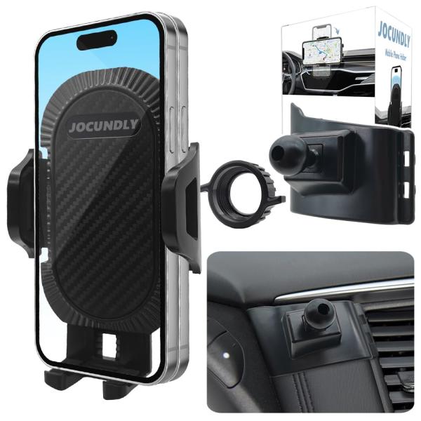 商品名: JOCUNDLY カーフォンマウント 2017-2020 Niss Armada [厚いケース対応] 携帯電話ホルダー 携帯電話ナビゲーションブラケット 通気口 自動車アクセサリー クレードル すべての電話 JOCUNDLY Ca...