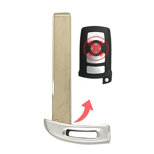 商品名:  1x New Replacement Key Fob Remote Uncut Insert Blade Compatible with &amp; Fit for BMW 7 Series - MPN LX8766S-07ブラ...