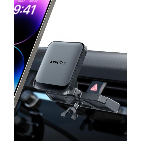 商品名: APPS2Car Magsafe CD電話ホルダー 車用[25N磁気誘導] 磁気電話ホルダー 車用 360°ハンズフリー CDプレーヤー 電話マウント 公式Magsafeケース iPhone 15-12シリーズに対応 APPS2C...
