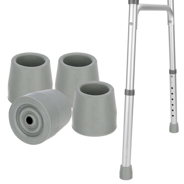 商品名: MFE 歩行器チップ 4個パック ユニバーサル歩行器チップ 滑り止めトラクションと取り付け簡単 プレミアムラバーアタッチメント 標準ウォーカーとコモード用 1 1/8インチ グレー MFE 4-Pack Walker Tips, ...