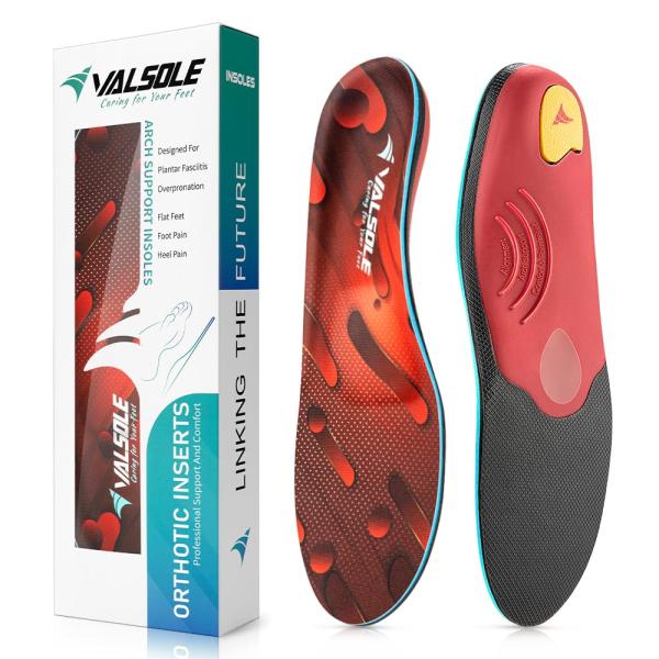 商品名:  VALSOLE Heavy Duty Support Pain Relief Orthotics - 220+ lbs Plantar Fasciitis High Arch Support Insoles for Men Wo...