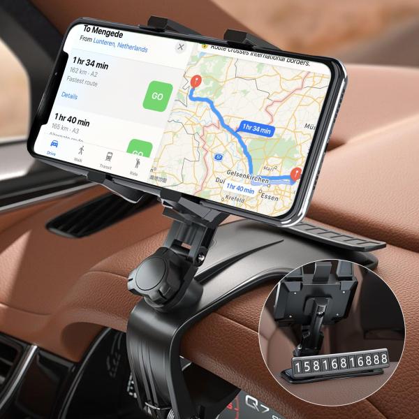 商品名: Baisher 車用電話ホルダー 1200 調節可能 車用携帯電話マウント 隠しストップサインと簡単な取り付けプルバッド ダッシュボード電話ホルダー Sun Vsors用 ダッシュボードライトシールド カーフォンマウント Bais...