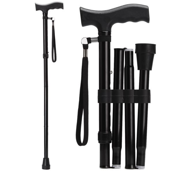 商品名:  Kitchasy Foldable Walking Cane with 5-Level Adjustable Height，Collapsible Cane, Portable Hand Walking Stick, Balan...