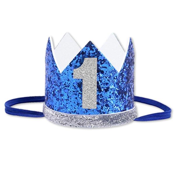 商品名: Ulfanit 赤ちゃん 男の子 誕生日クラウン リトルプリンス ブルーシルバー 1歳の誕生日 ヘッドバンド ケーキ スマッシュ フォトサプライ Ulfanit Baby Boy Birthday Crown, Little Pr...