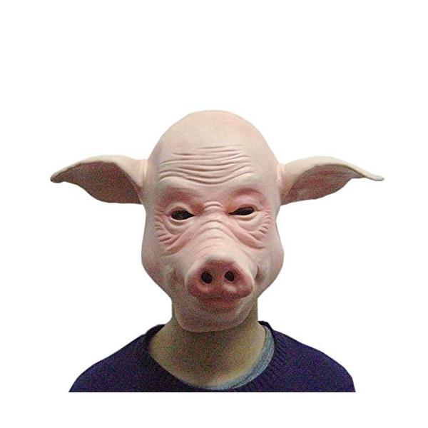 商品名:  Halloween Party 9 Latex Pig Costume Head Full Head Animal Fancy Rubber Halloween Costume Halloween Party 9 (AS Sho...