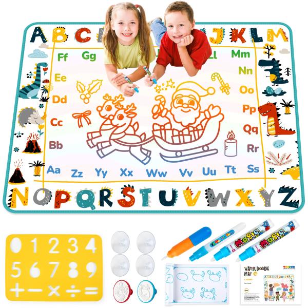 商品名:  TECJOE Water Doodle Mat, 39 × 31 Inches Large Kids Painting Writing Water Drawing Mat, Mess Free Reusable Toddler ...