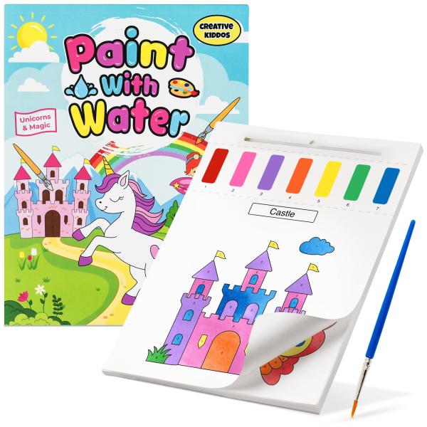 商品名: Creative Kiddos ペイント 水塗り絵ブック Paint With Water Coloring Book for Toddlers: Mess Free Kids Watercolor Painting Activi...