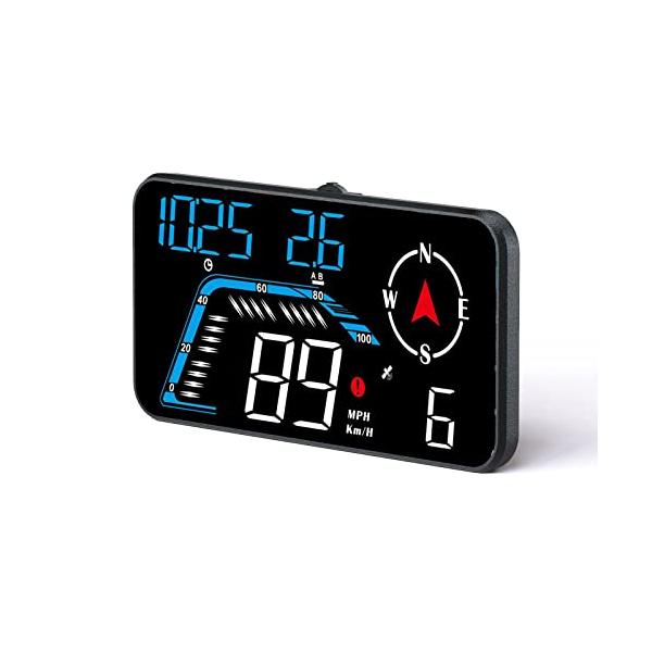 商品名: Liiiyuan ヘッドアップディスプレイ G12 車のヘッドアップディスプレイ すべての車に対応 USBプラグアンドプレイ GPSスピードメーターデジタル 超過速度アラーム付き 疲労運転アラーム Liiiyuan Car HUD...