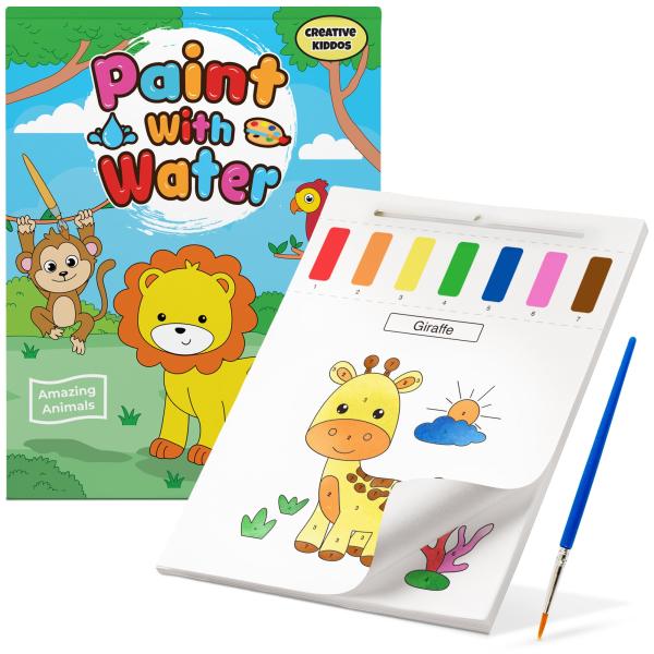 商品名: Creative Kiddos ペイント 水塗り絵ブック 子供用 Paint With Water Coloring Book for Toddlers: Mess Free Kids Watercolor Painting Ac...