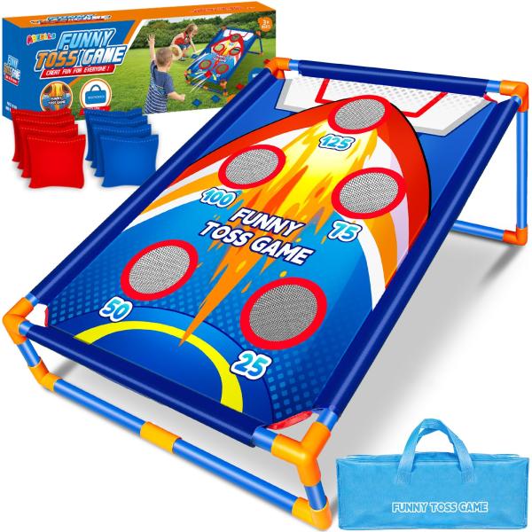 商品名:  Bean Bag Toss Game for Kids Outdoor Activities, Cornhole Games for 3 4 5 6 7 8 Years Old Boys Girls, Fun Outside T...