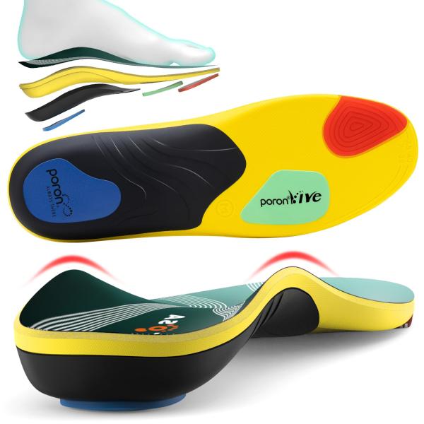 商品名:  TANSTC Insoles Men with US. PORON Shock Absorption Arch Support, Professional Sport Insoles Plantar Fasciitis Inse...