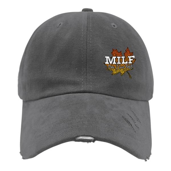 商品名: パーソナライズされたカスタム野球帽、調節可能なトラッカーキャップ ギフト Milf Man I Love Fall, ダークグレー, One Size Personalized Custom Baseball Cap, Adjus...