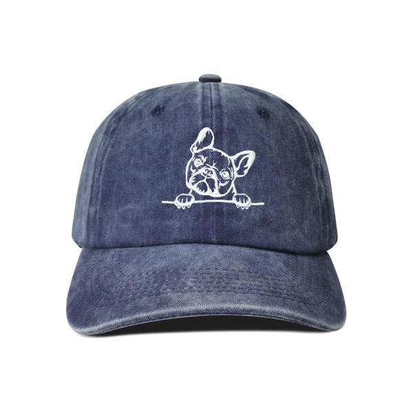 商品名: Hepandy French Bulldog Hat for Women Men, Navy Blue Denim Jeans Adjustable Embroidered Dog Baseball Cap, Cotton Sna...