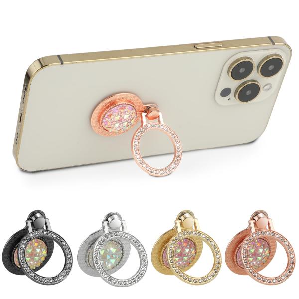 商品名:  WLLHYF 4 Pack Cell Phone Ring Holder Stand Metal Round Rhinestones Finger Grip Loop 360 Degree Rotation Generic Ph...