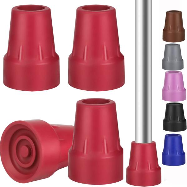 商品名:  Crutch Tips Heavy Duty Replacement Rubber Cane,Hiking Walker Tips 3/4” Non-Slip All Terrain Caps Accessories for C...