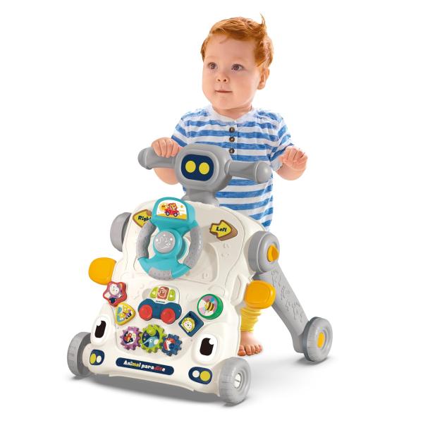 商品名: NoTagCat ベビープッシュウォーカー アクティビティセンター おもちゃ 2イン1 赤ちゃん用プッシュおもちゃ LearninToy 幼児用 グレー NoTagCat 3 in1 Walker and Push Toy for...