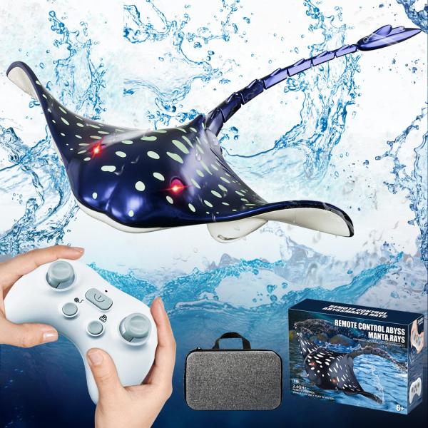 商品名:  2.4G Remote Control Toy for Kids,1:18 Scale High Simulation Shark for Pool RC Boat Pool Diving Toys with Light, Wa...