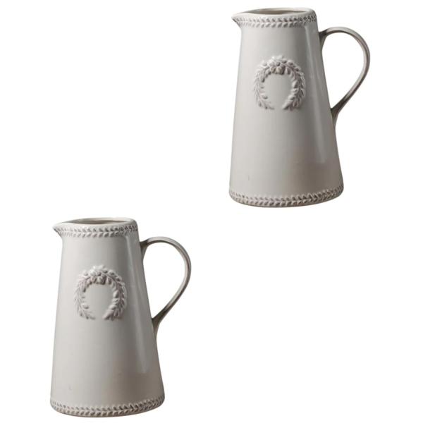 商品名:  Garneck 2pcs Flower Arrangement vase Ornaments Flower vase Ceramic Pitcher vase Modern Flower Holder vase for Flow...