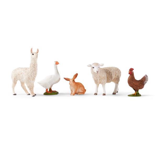 商品名: Schleich Lindo Juego de 5 Piezas Schleich Farm World 5-Piece Farm Animal Toy Set Including Cute Llama, Rabbit, Shee...