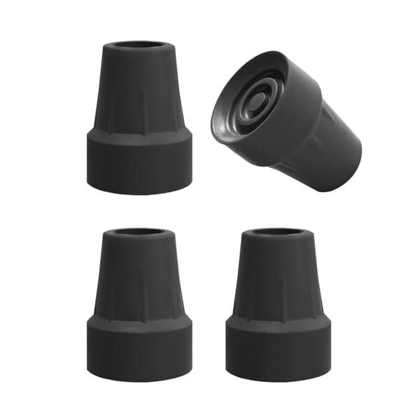 商品名: OBTANIM 交換用ゴム製杖チップ 杖 松葉杖 歩行棒 歩行器用 4個パック 3/4インチ (ブラック) OBTANIM 4 Pack 3/4 Inch Replacement Rubber Cane Tips for Cane...