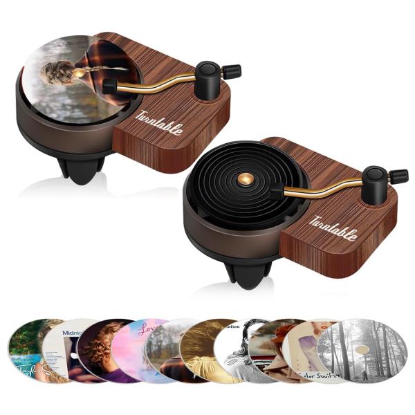 商品名: Uisky AA 2個パック TayTay 芳香剤 レコードプレーヤー 10個 交換用タブレット ファーストアルバムカバー ファンへのギフト CD愛好家 車の装飾 Uisky AA Pack of 2 TayTay Air Fre...