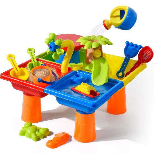 商品名:  PETIARKIT Outdoor Water Play Table for Kids - Sand and Water Sensory Toy Set for Summer Fun and Learning - 25 Piec...