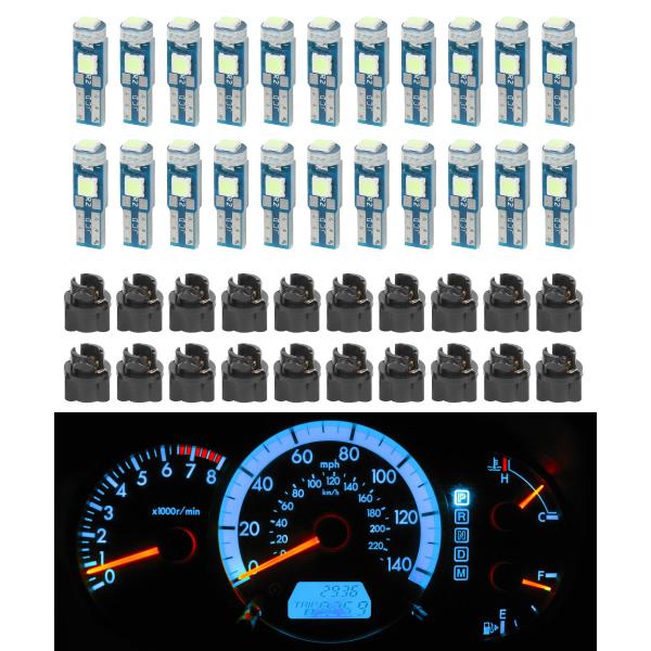 商品名:  RACOONA 20Pcs T5 LED Bulbs,Dash Lights Super Bright Light,Dashboard Lights LED Bulb with Twist Lock Socket,Car Acc...