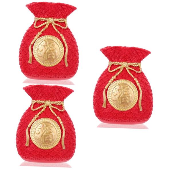 商品名:  NOLITOY 3pcs Lucky Bag Decoration Tv Stand Decor Money Bag Desktop Vase Feng Shui Statue Farmhouse Flower Vase Orn...