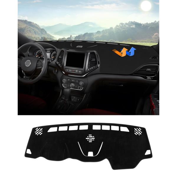 商品名:  Autorder Dashboard Cover Mat for 2014-2021 Jeep Cherokee Accessories Dash Cover Flannel Dash Mat Sunshade Glare UV...