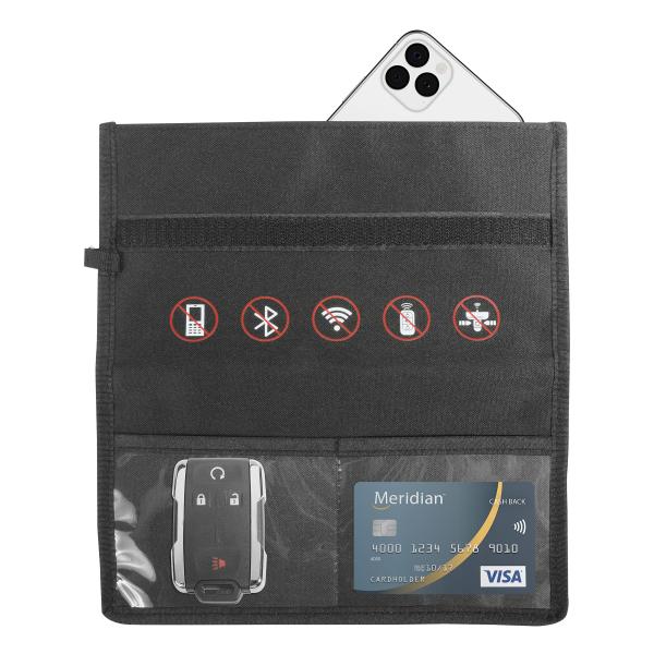 商品名: RACOONA シールドバッグ キーフォブ用シールドバッグ RFIDシールドバッグ 信号遮断キーポーチケージ 盗難防止 カーアクセサリー シールドケージシールドバッグ 携帯電話のプライバシー保護 RACOONA Shielding...