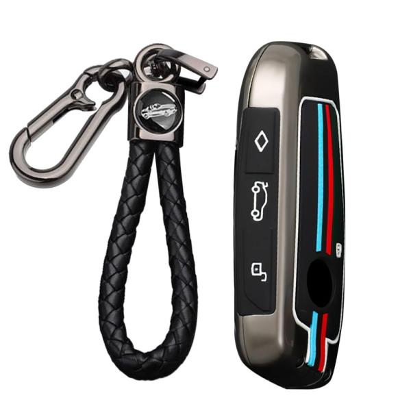 商品名:  TECART Key Case Holder Fit for BMW X7 i7 xi 7 Series Keychain Protector Jacket Accessories 4 button Blackブランド: TEC...