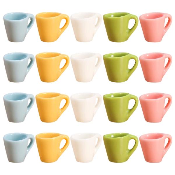 商品名:  20pcs Simulation Cup Dollhouse Ceramic Cup Mini Coffee Cups Dollhouse Mini Coffee Cups for Crafts Dollhouse Cups D...