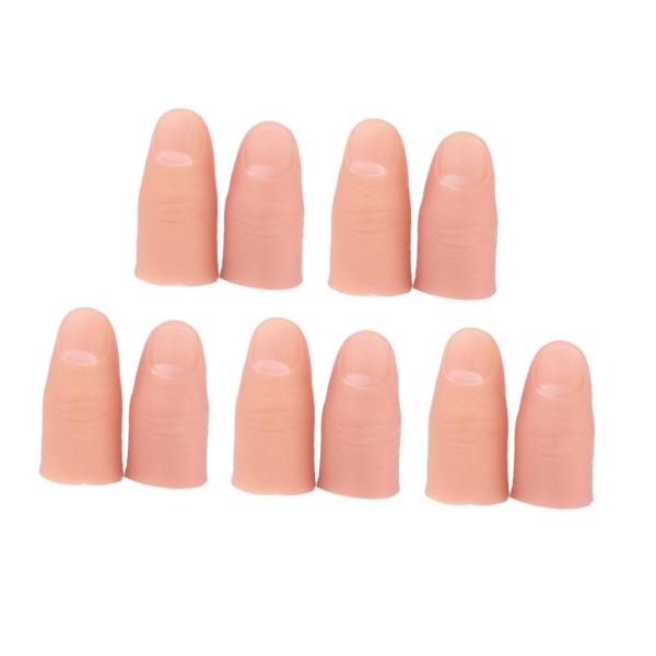 商品名:  KOMBIUDA 10PCS Thumb Sleeve Thumb tip Disappearing Thumb Trick tip Finger Prop Finger Rubber Band Finger Trick Rub...