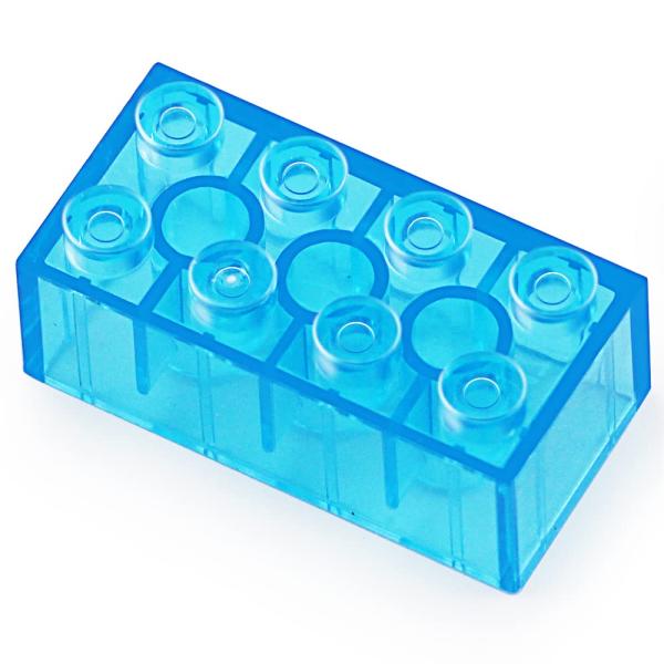 商品名:  Feleph 100pcs 2x4 Bricks Trans-Medium Blue Pieces Parts Building kit Creative Play Set Blocks Classic Toy Accessor...