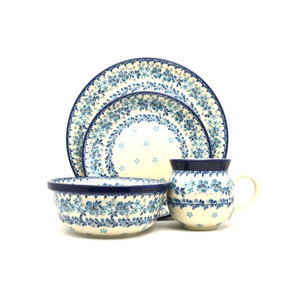 商品名:  Polish Pottery 4-pc. Place Setting with Standard Bowl - Flax Flowerブランド: Polish Pottery Gallery商品番号: S25-2642a色: B...