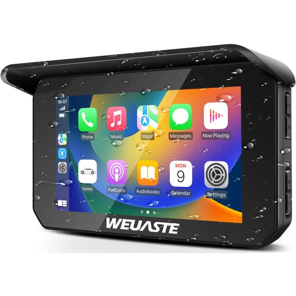商品名:  WEUASTE Upgrade 5 Inch Motorcycle Carplay GPS Navigation, Wireless CarPlay/Android Auto for Motorcycle, IPS Waterp...