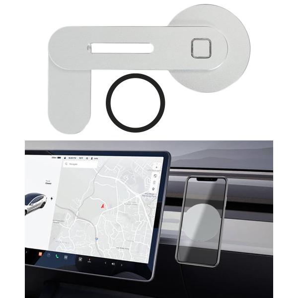 商品名: RACOONA マグネット式車載電話マウント 車用電話ホルダー カーアクセサリー 折りたたみ式 調節可能な電話マウント 携帯電話磁気電話ホルダー カースクリーン ノートパソコン用 すべてのiPhone Android スマートフォ...