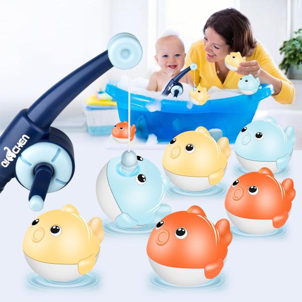 商品名: お風呂用おもちゃ 幼児用 磁気釣りゲーム 釣り竿と6匹の魚付き ベビーウォータートイ バスタイムおもちゃ 幼児 男の子 女の子 ガーデー Bath Toys, Bath Toys for Toddlers, Magnetic Fi...