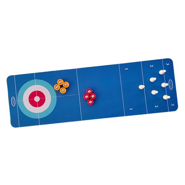 商品名:  Portable Indoor Shuffleboard Table Game with Game Mat, Fun Family Game, Mini Tabletop Game with 10 Rollers for Tra...