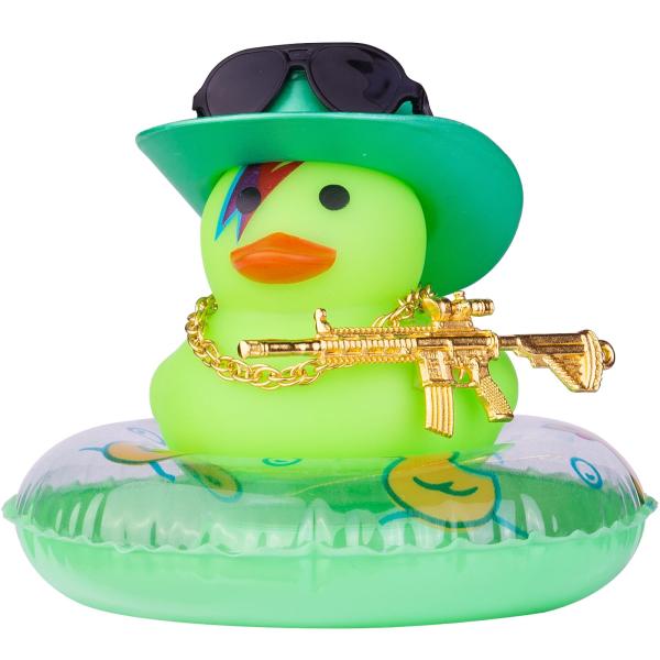 商品名:  MuMyer Colorful Car Rubber Ducks Expressive Duck Dashboard Decorations Accessories with Mini Hat Swim Ring Necklac...