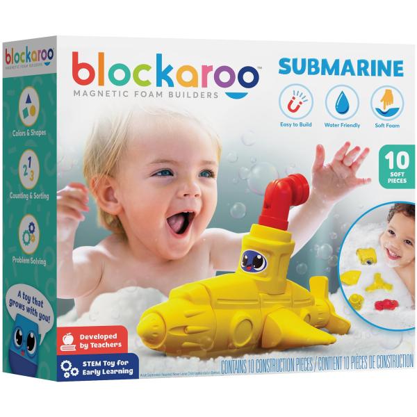 商品名: Blockaroo 磁気フォームビルディングブロック - 潜水艦10ピース お風呂のおもちゃ 幼児向けおもちゃ 就学前のおもちゃ バスタブおもちゃ 感覚玩具 幼児向けブロック 3-5 子供用エンジニアリングおもちゃ 3-5 バスブ...