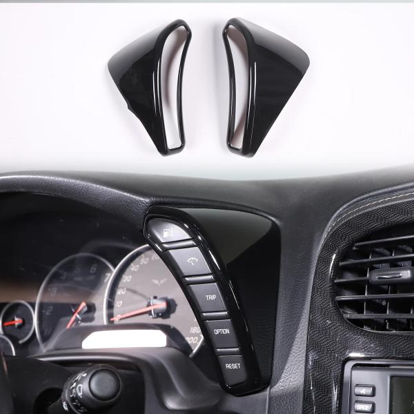 商品名:  Moittellc Dashboard Button Cover Trim Compatible with Chevy Corvette C6 2005-2013, Speedometer Bezel Cover Trim Fr...