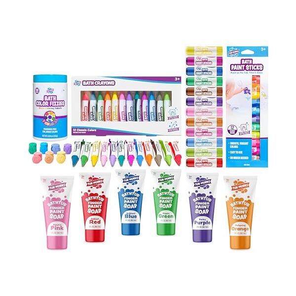 商品名:  Tub Works〓 My Bath Art〓 Kids Bath Set | Nontoxic | Fizzy Bath Color Tablets (150 Count), Smooth〓 Bath Crayons (12 ...